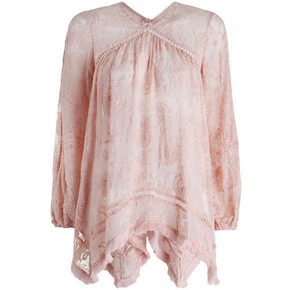 Zimmermann | Tops | Zimmerman Henna Floating Fringe Top In Pink | Poshmark